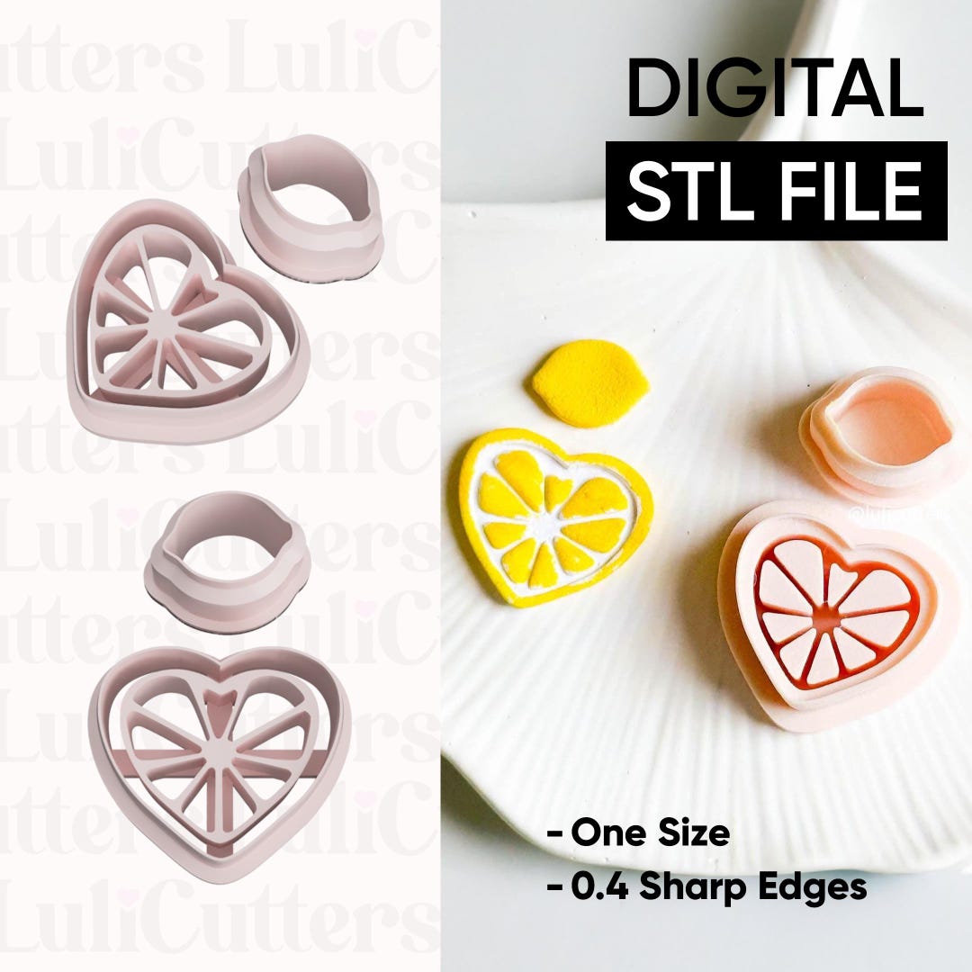 Heart Lemon Slice Cutter Set – STL Digital File Only -no Physical Item ...
