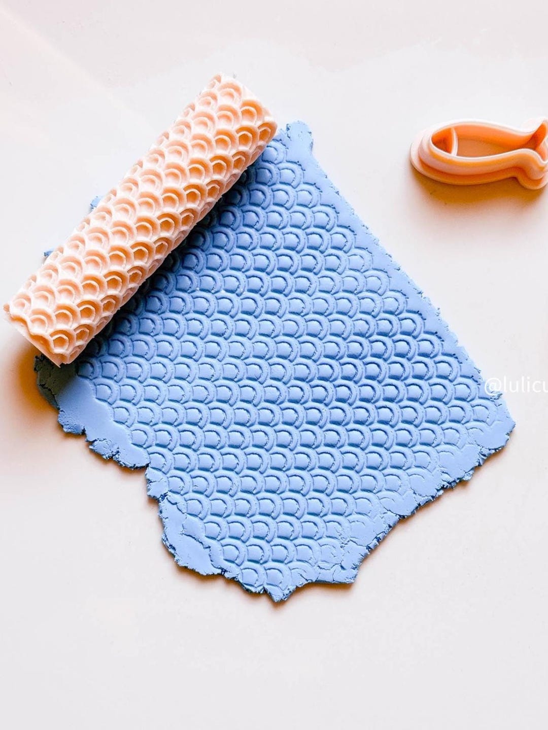 Fish Scale Texture Roller Mermaid Scallop Pattern Roller for Polymer ...