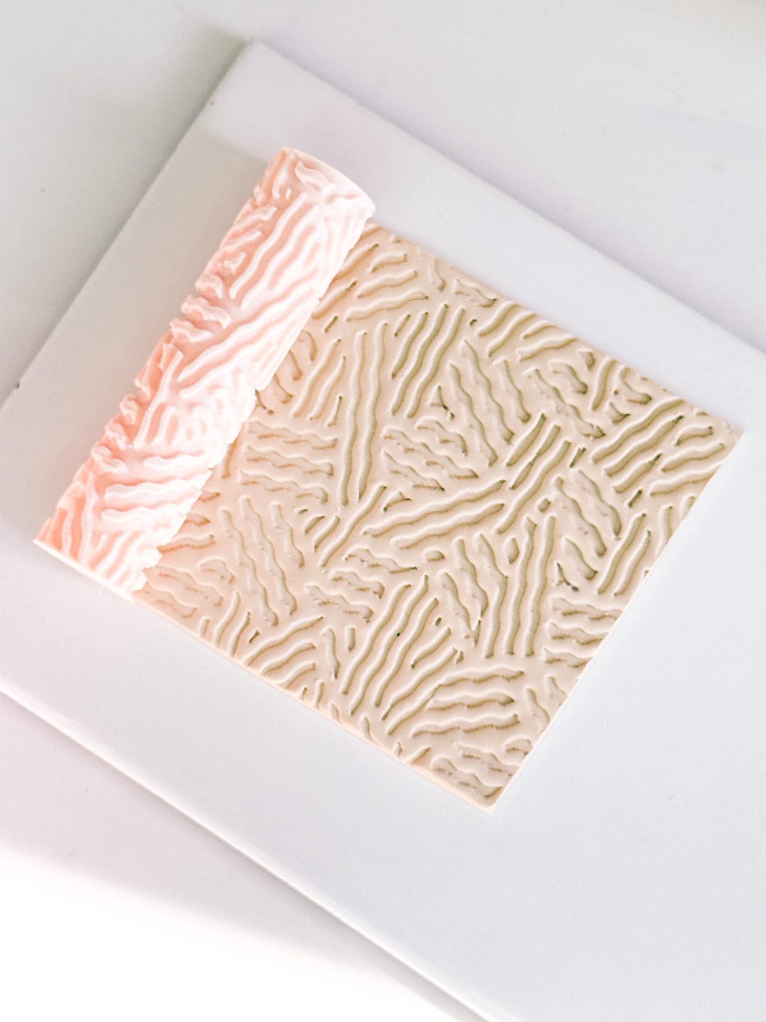 Organic Wavy Line Texture Roller Embossing Tool for Polymer Clay ...