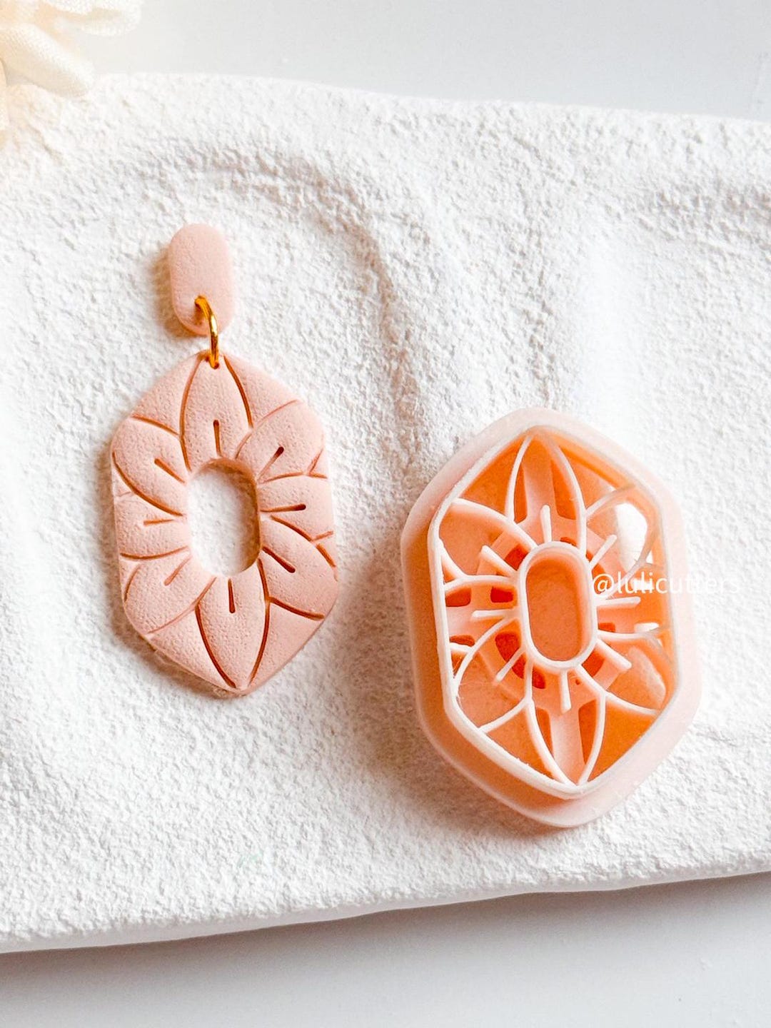 Boho Flower Burst Clay Cutter One-piece Earring Cutter With Inner Stud ...