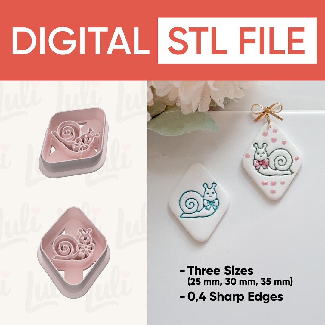 Tiny Snail Clay Cutter (STL Digital File) - Etsy