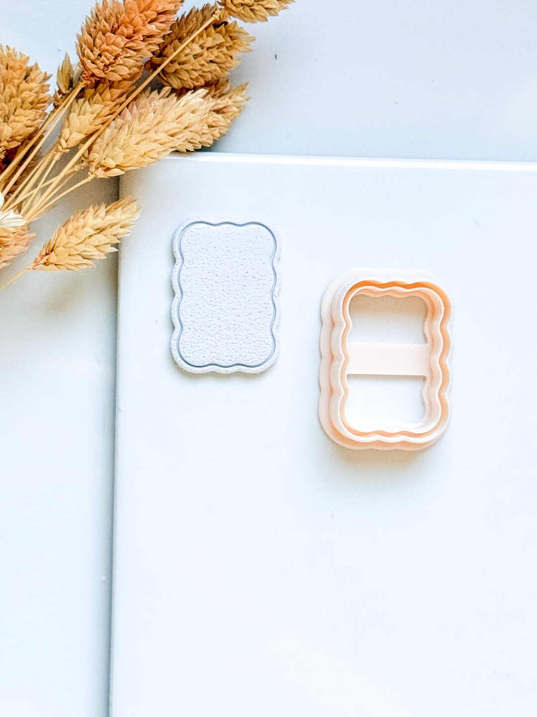 Scalloped Rectangle Polymer Clay Cutter Wavy Plaque Shape Tool for ...
