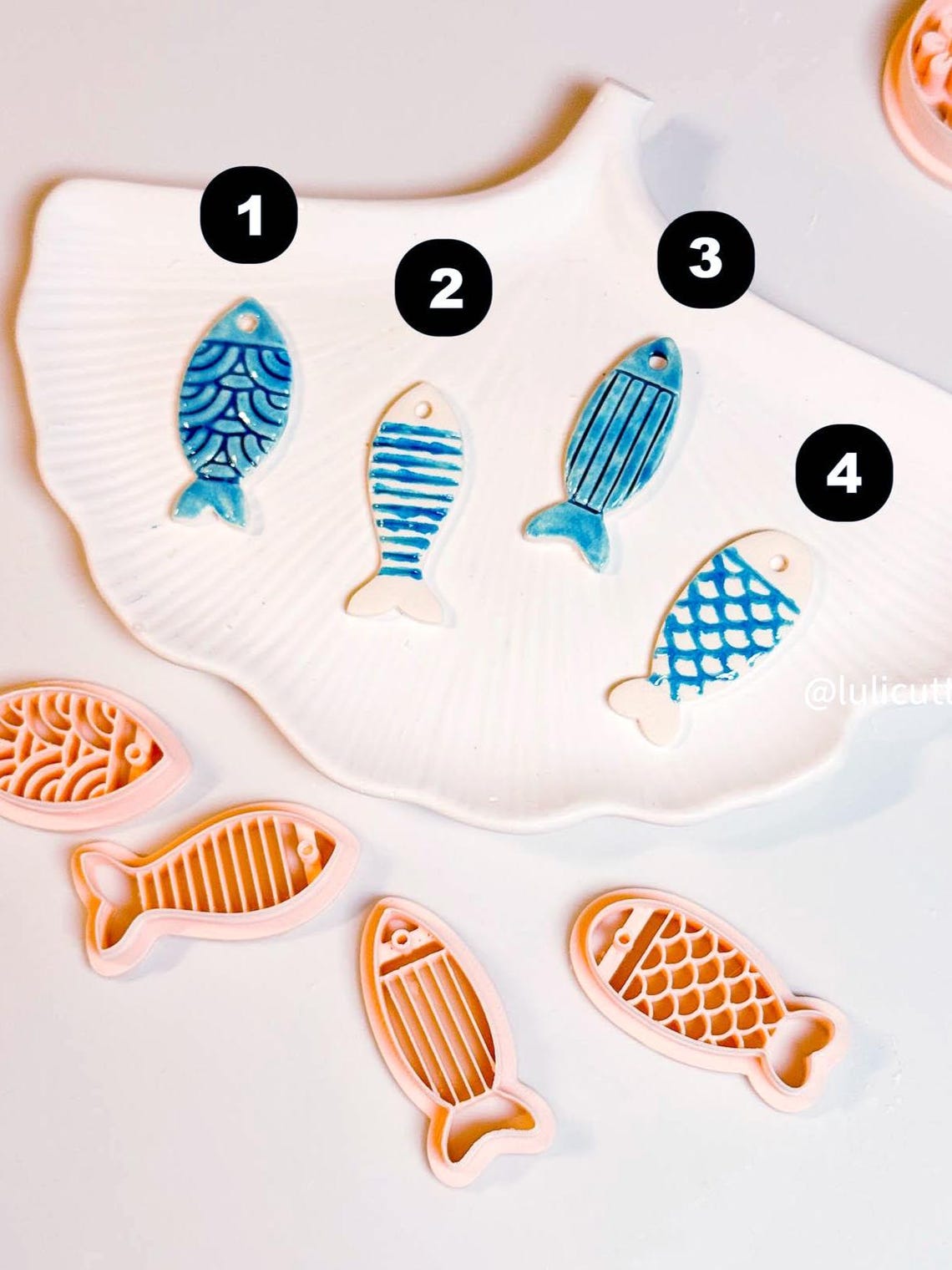 Fish Imprint Clay Cutter Set: Ocean-inspired Polymer Clay Charms - Etsy