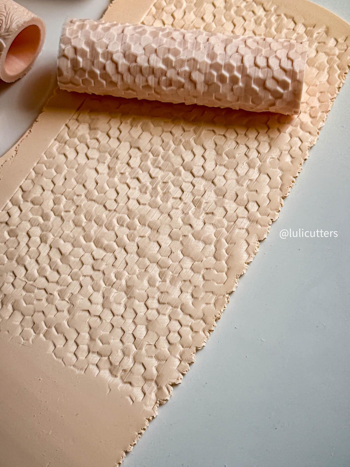 Hexagon Texture Roller: Geometric Pattern for Polymer Clay - Etsy