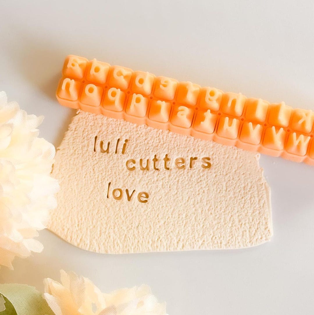 Polymer Clay Alphabet Stamp Set Complete Letter Imprint Cutters - Etsy