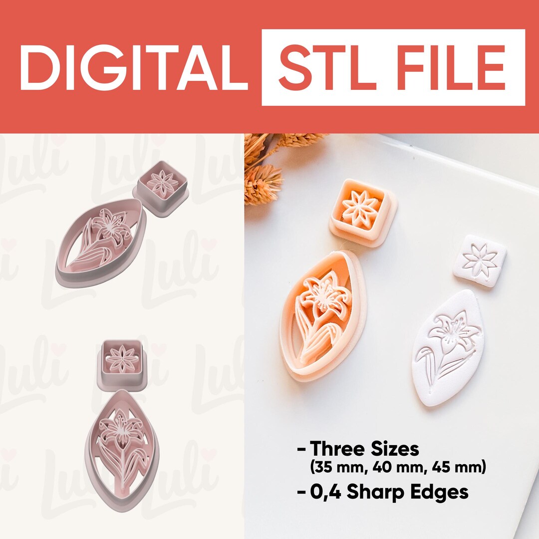 Wild Lilly Clay Cutter (STL Digital File) - Etsy