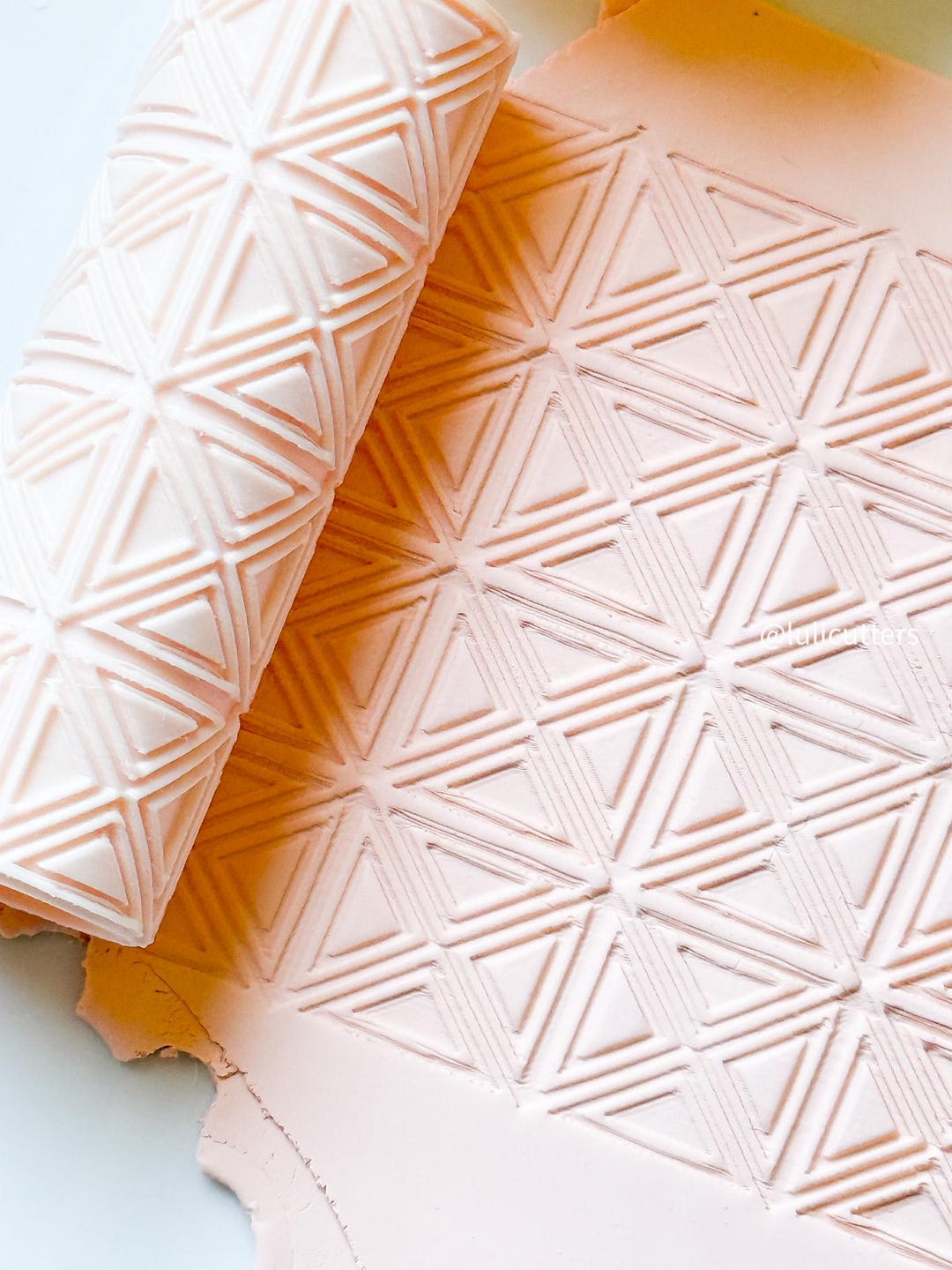 Geometric Triangle Texture Roller for Polymer Clay, Clay Earring ...