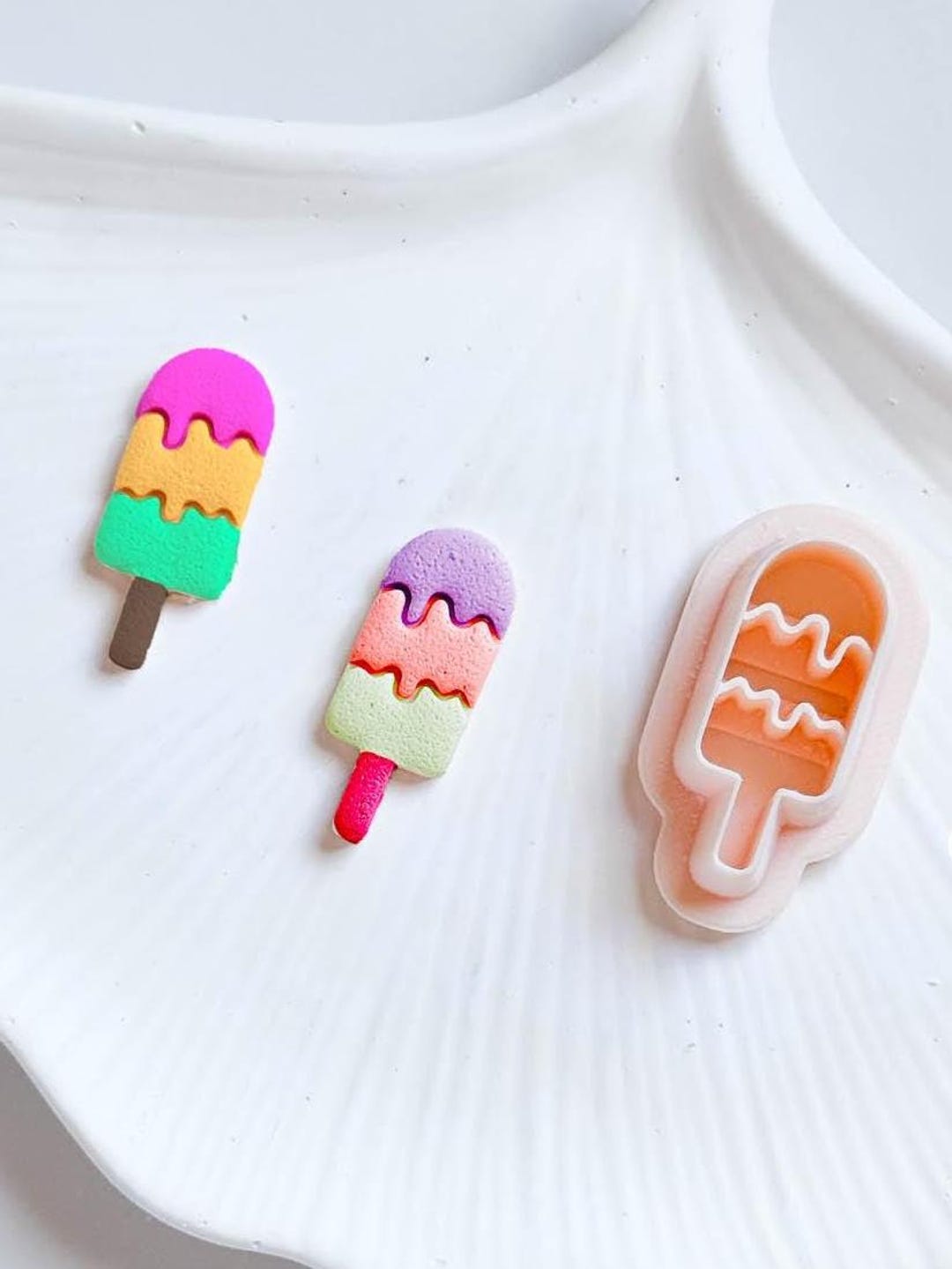 Popsicle Cutter With Wavy Detail – Polymer Clay Earring Cutter for ...