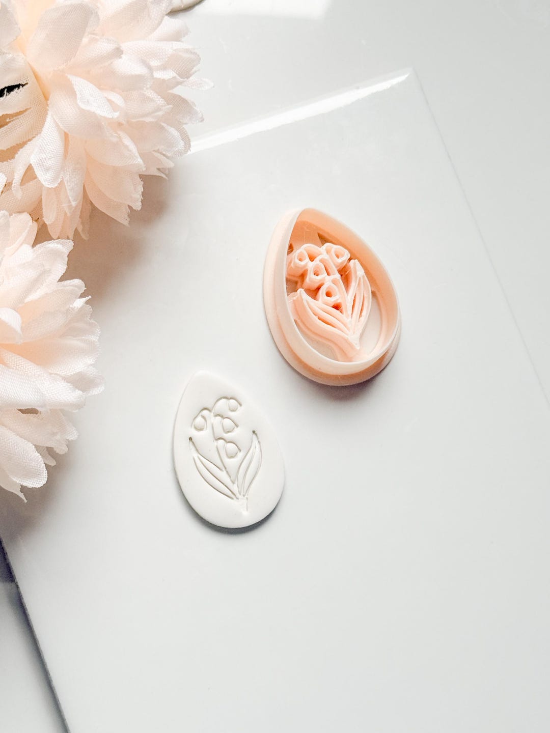 Honey Lilly Teardrop Clay Cutter: Lily of the Valley Botanical Detail ...