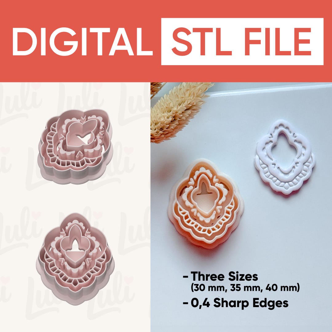 Lace Donna Clay Cutter (STL Digital File) - Etsy