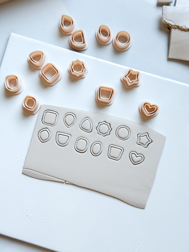 Basic Shape Stud Clay Cutters – Geometric Polymer Clay Earring and ...