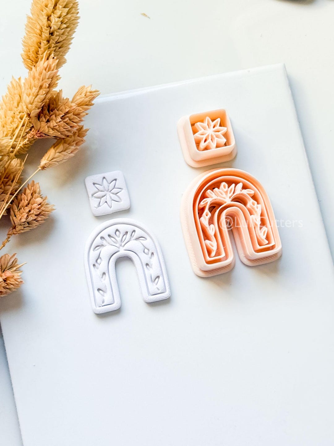 Celine Arch Clay Cutter: Floral Layered Rainbow Design - Etsy