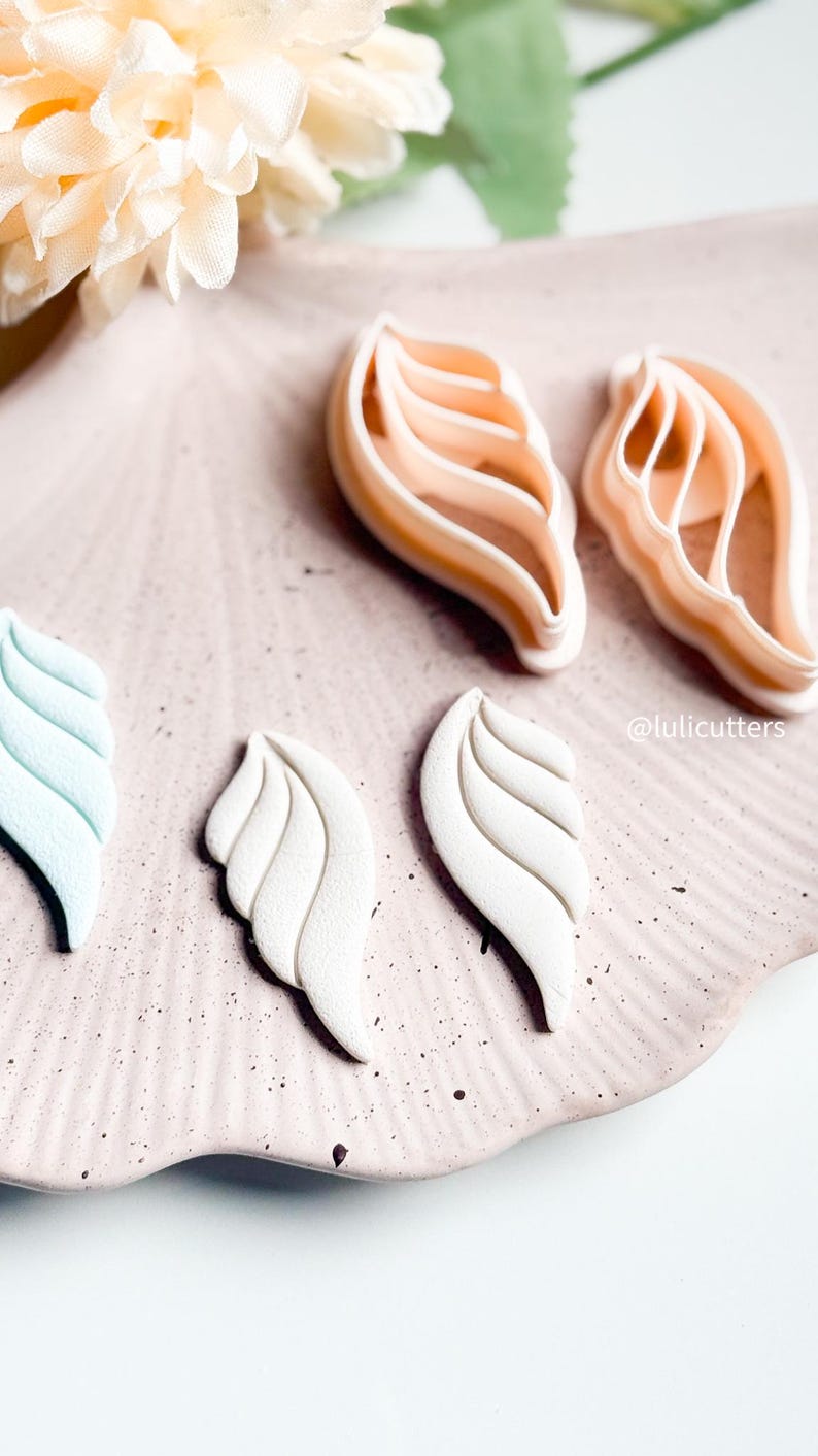 Layered Leaf Earring Cutter Set 2-piece Polymer Clay Cutter With Vein ...