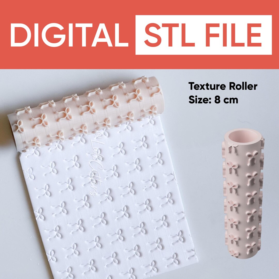 Mini Coquette Bow Texture Roller (STL Digital File) - Etsy
