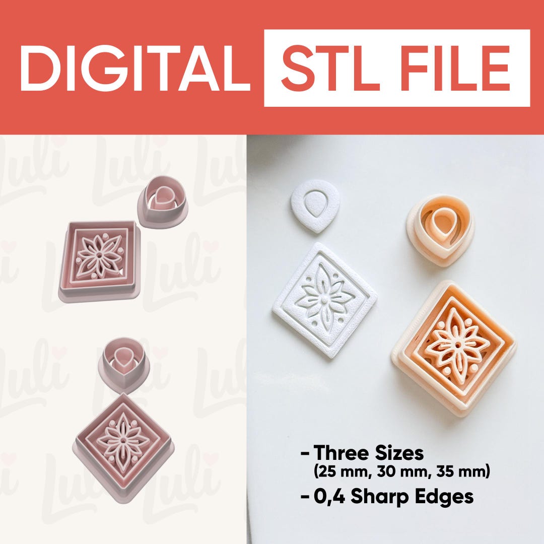 Sena Tile Polymer Clay Cutter (STL Digital File) - Etsy