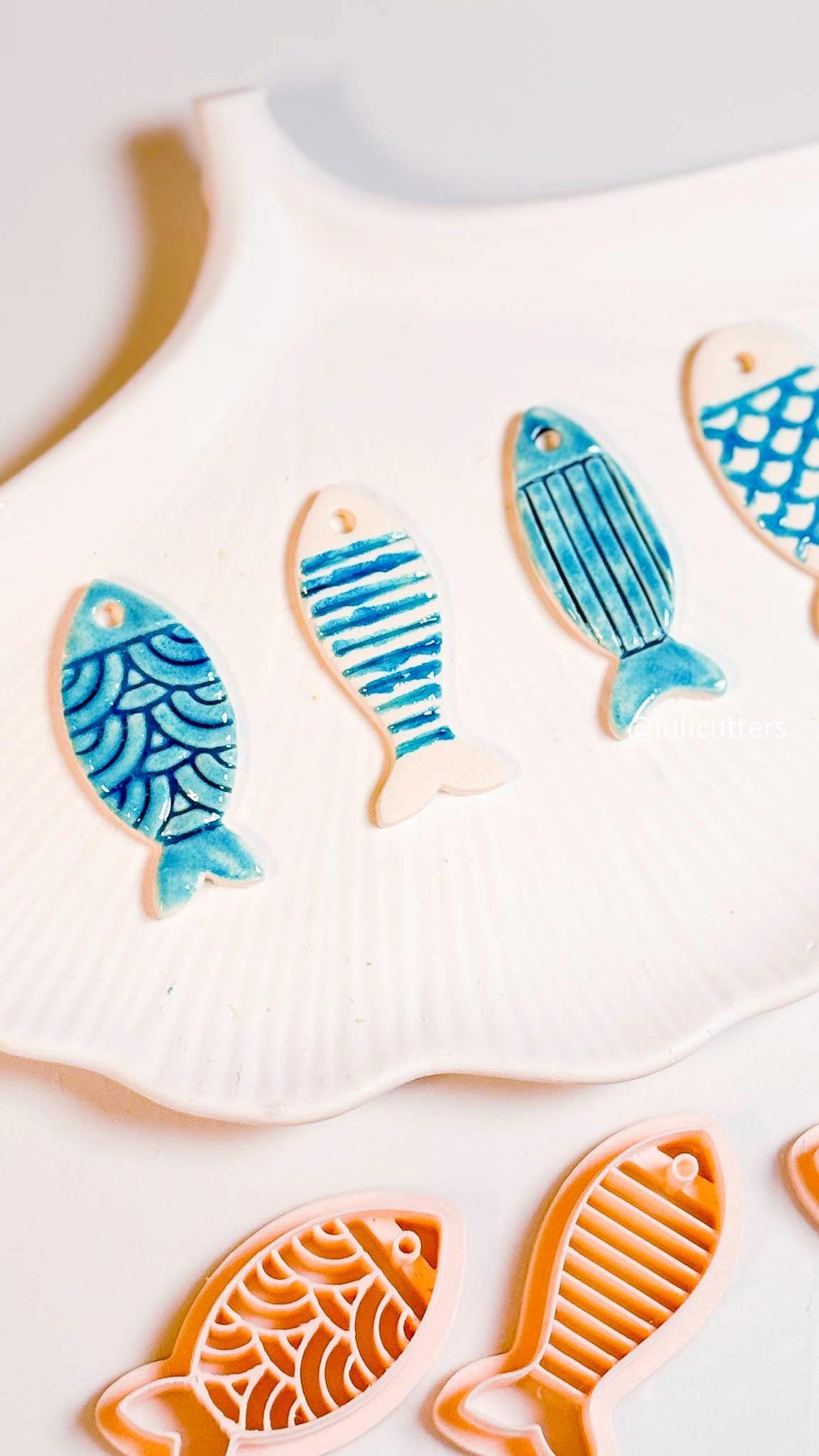 Fish Imprint Clay Cutter Set: Ocean-inspired Polymer Clay Charms - Etsy