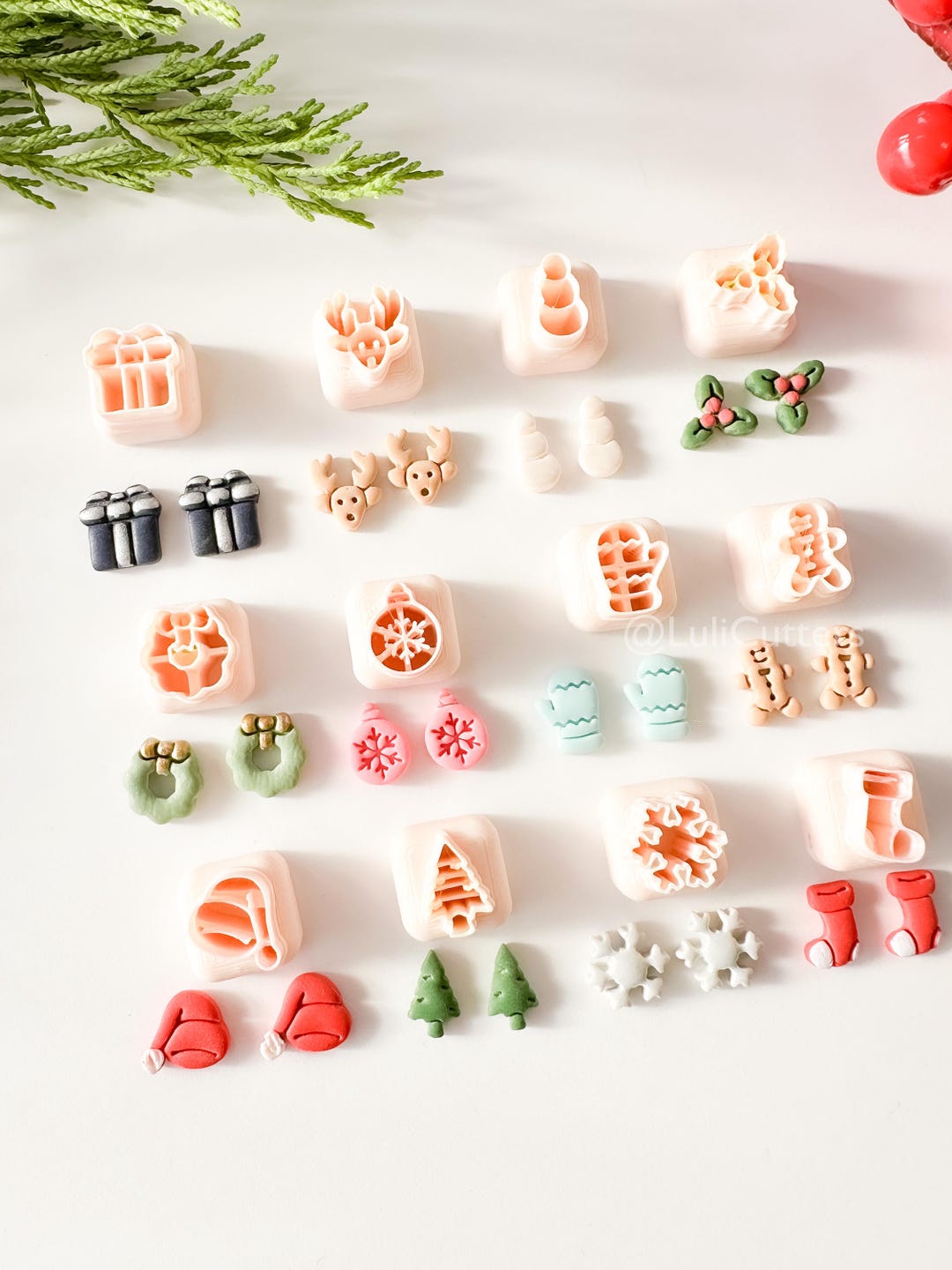 Christmas Mini Clay Cutter Set: Holiday Shapes, 12mm - Etsy