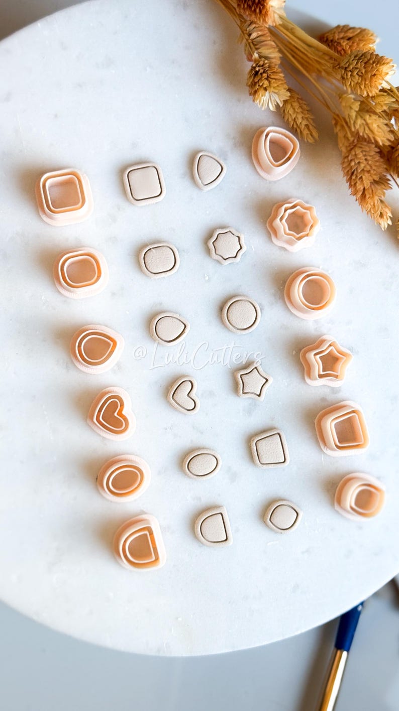 Basic Shape Stud Clay Cutters – Geometric Polymer Clay Earring and ...
