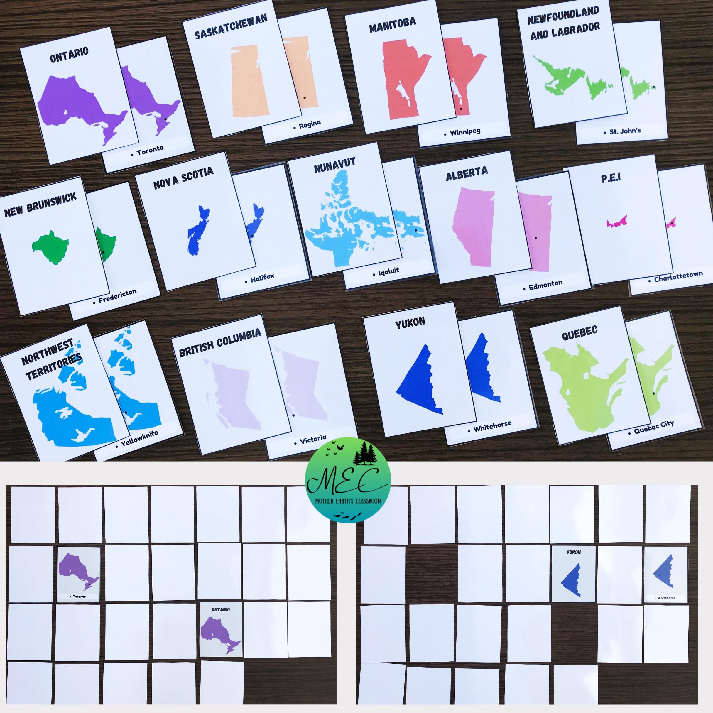 Canada Map Puzzle: Provinces, Territories, Capitals (digital Download ...