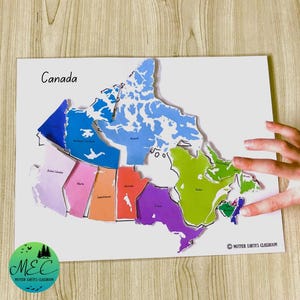 Canada Map Puzzle: Provinces, Territories, Capitals (digital Download ...
