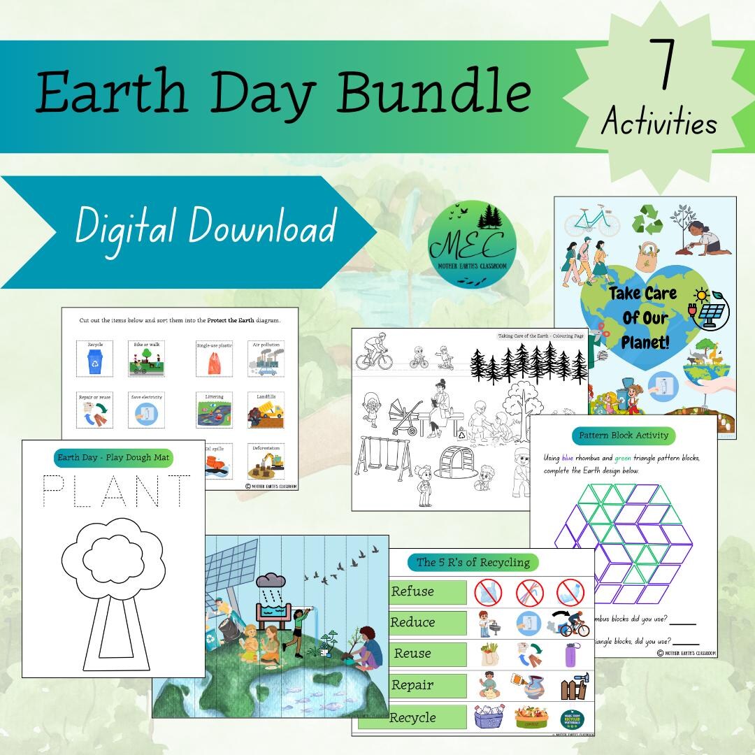 Earth Day Bundle Printable Activities for Celebrating Earth Month ...
