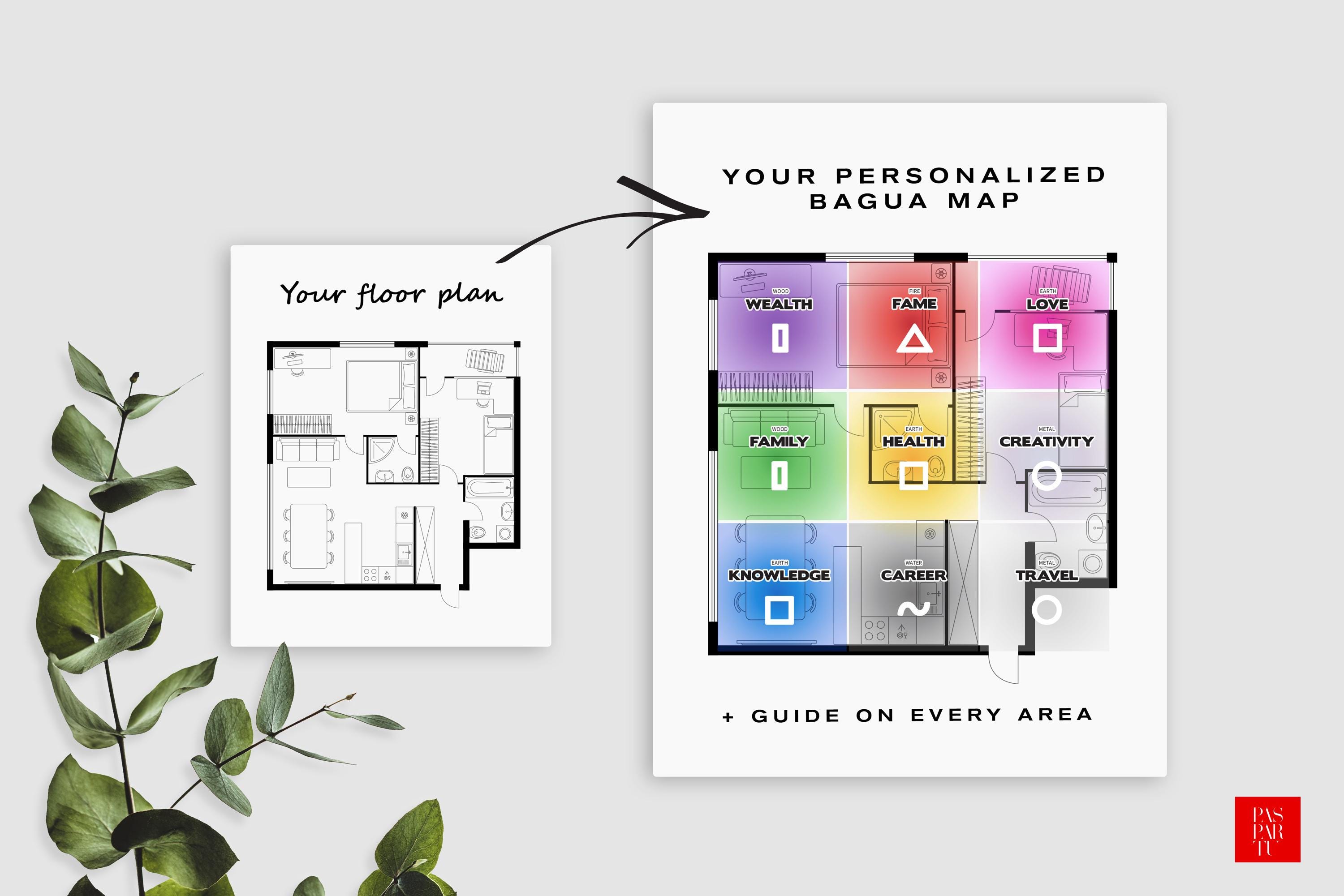 Personalized Home Feng Shui Bagua Map | Energy Flow Guide (digital ...