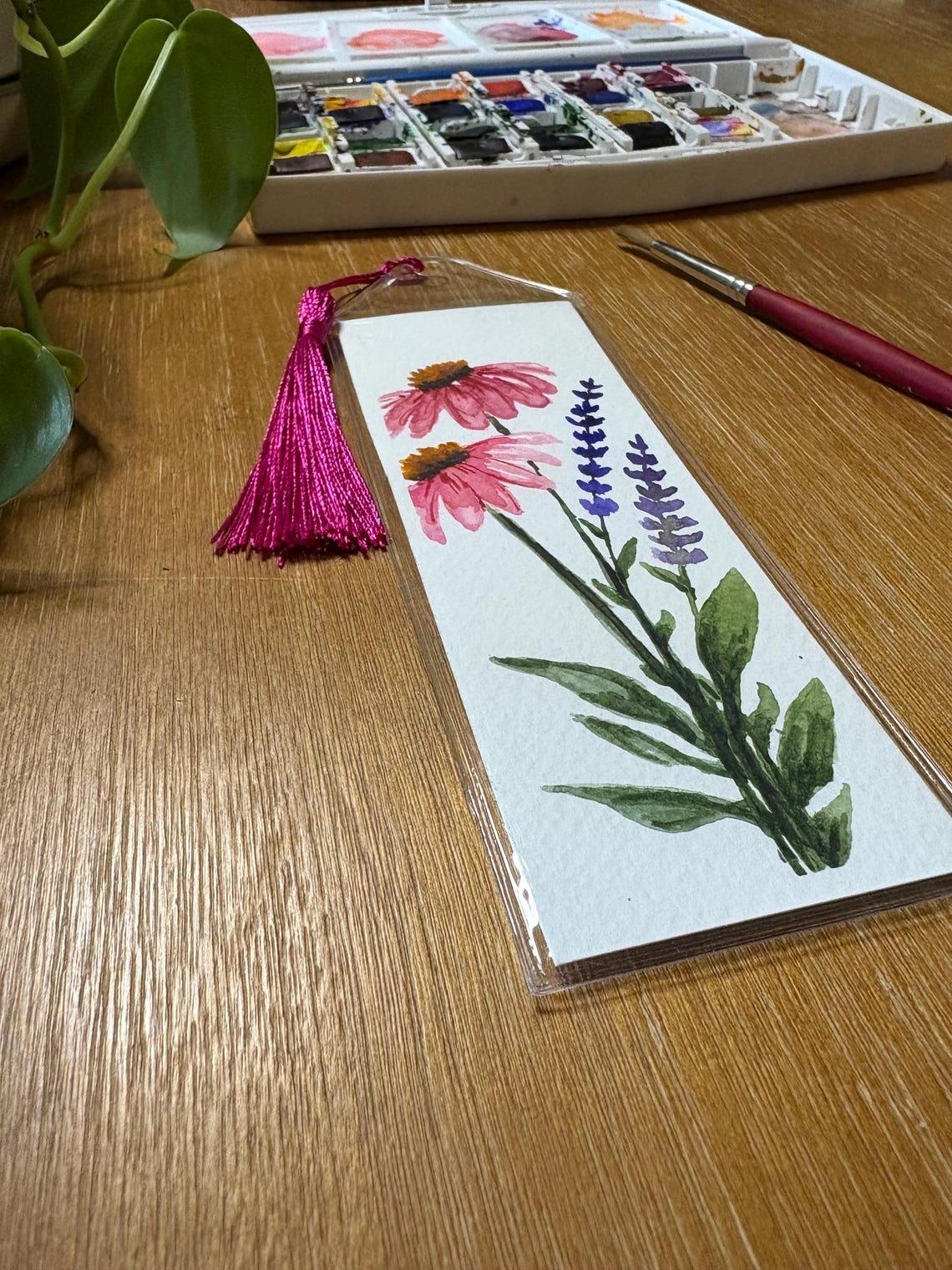 Handmade Original Watercolor Floral Bookmark - Etsy