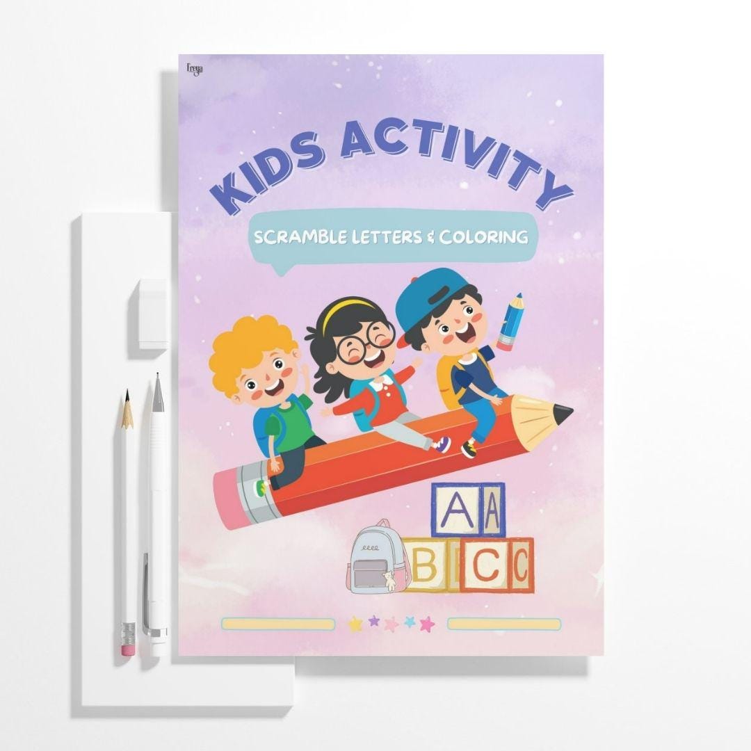 Kids Activities | Scramble Letters and Coloring Pages | Children's Book ...