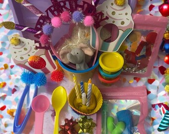 CUSTOM Birthday Sensory Bin - Etsy