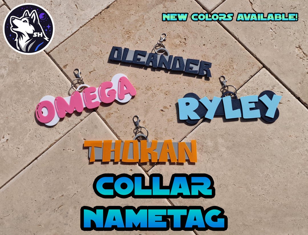 Custom Fursuit Collar Nametag – Furry Nametag - 3D Printed ...