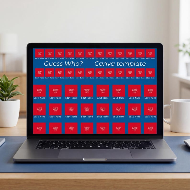Guess Who 2.0 Board Canva Template, Custom Printable Game Board, Fully ...