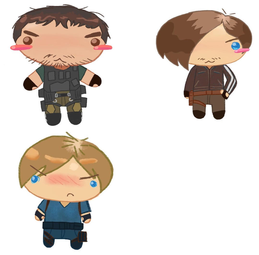 Resident Evil Chibi Stickers – Leon & Chris - Etsy