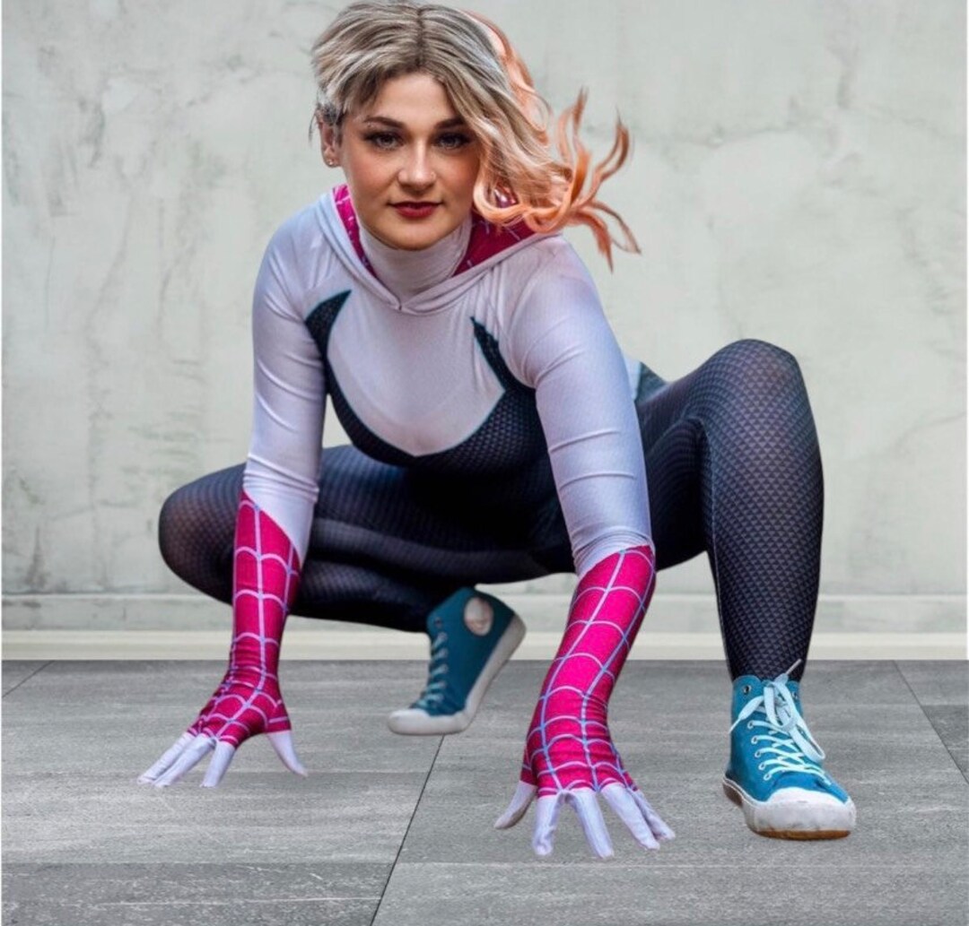 Spider-man Spidey Adult Kids Cosplay Costumes for Gwen Gwen Stacy ...