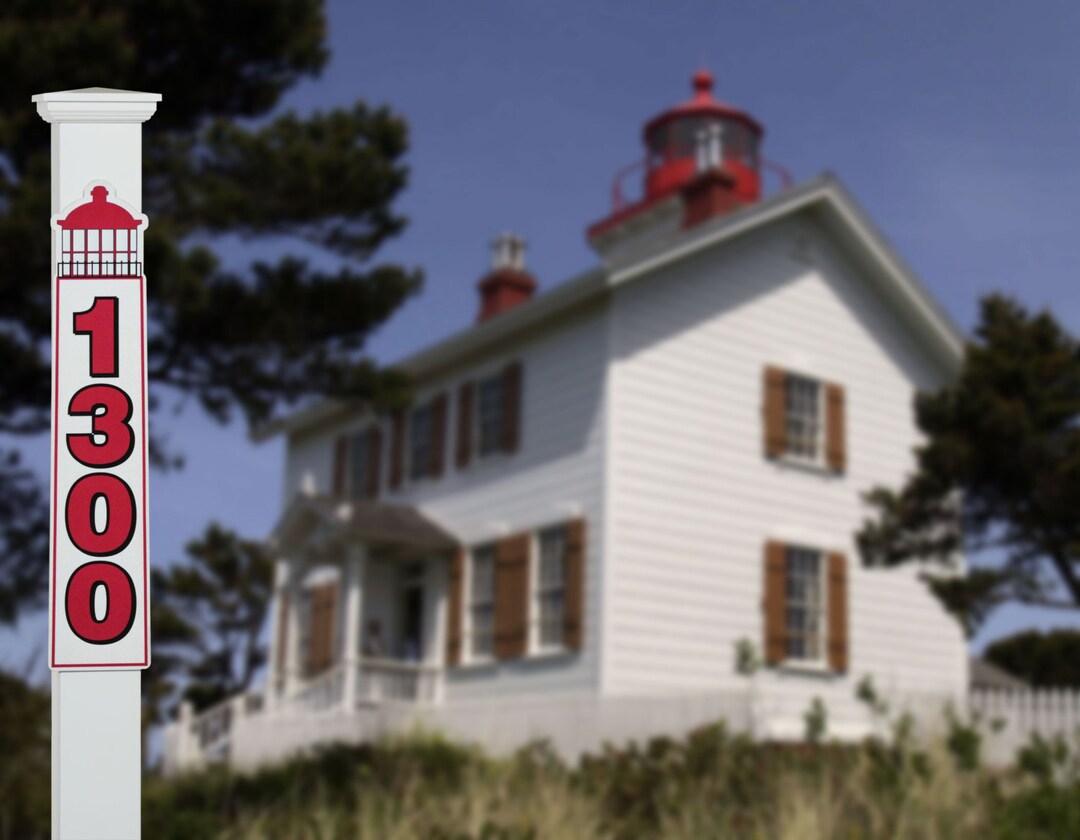 Lighthouse Reflective House Address Sign single Sided - Etsy