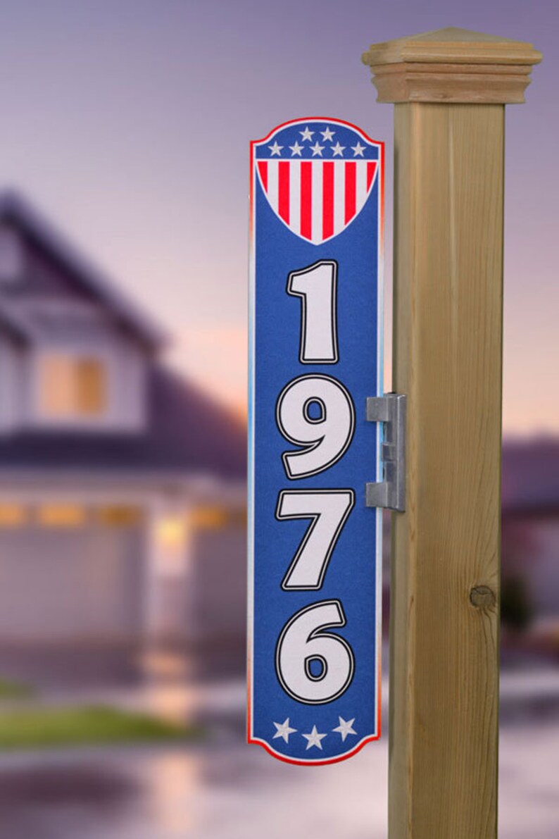 Patriotic Flag Reflective House Address Sign - Etsy