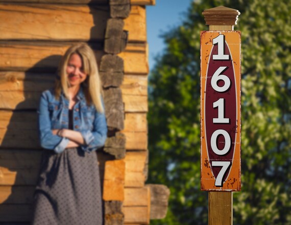 Vintage Sign Style Address Sign reflective | Etsy
