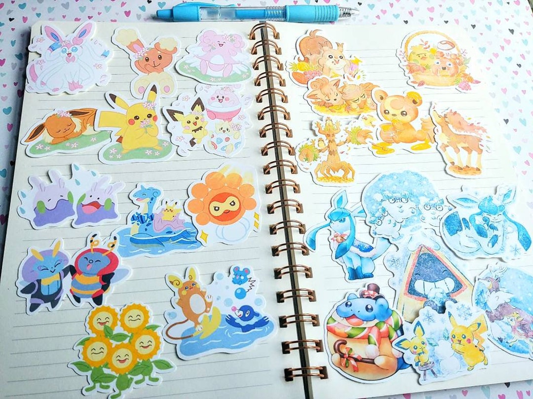 Pokemon Go Stickers: 2022 Seasonal Sticker Pack spring - Etsy