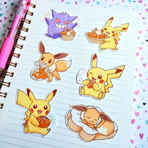 Pokemon Go Stickers: Bread Lovers Set pikachu Poffin Bread Sticker ...