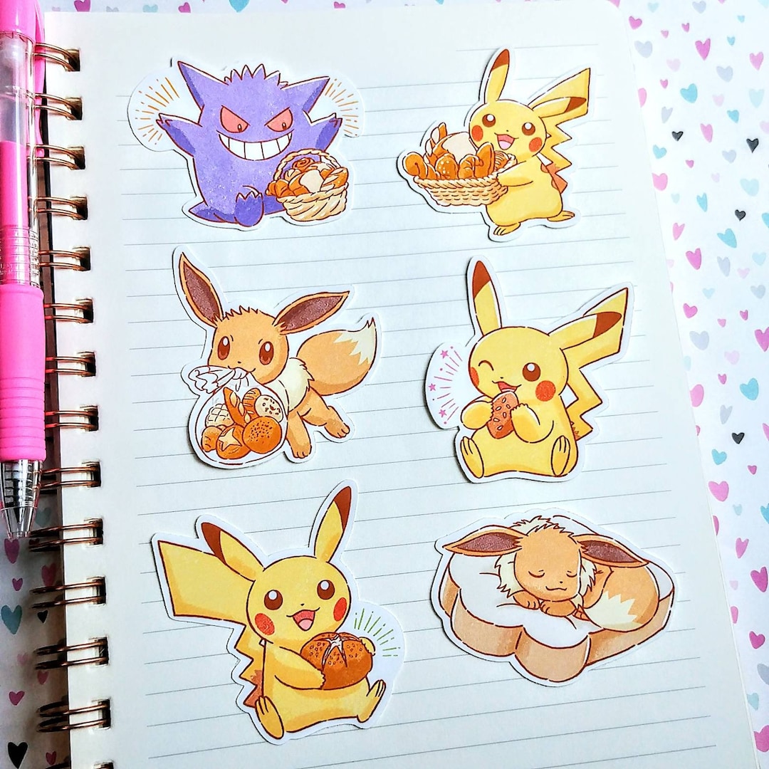 Pokemon Go Stickers: Bread Lovers Set pikachu Poffin Bread Sticker ...