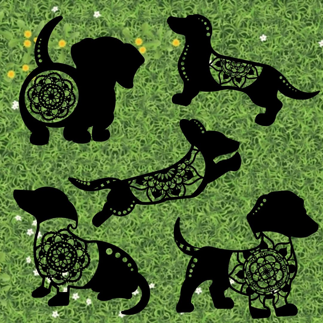 Mandala Dachshund Cut Files/digital Sticker File. Cricut Design ...