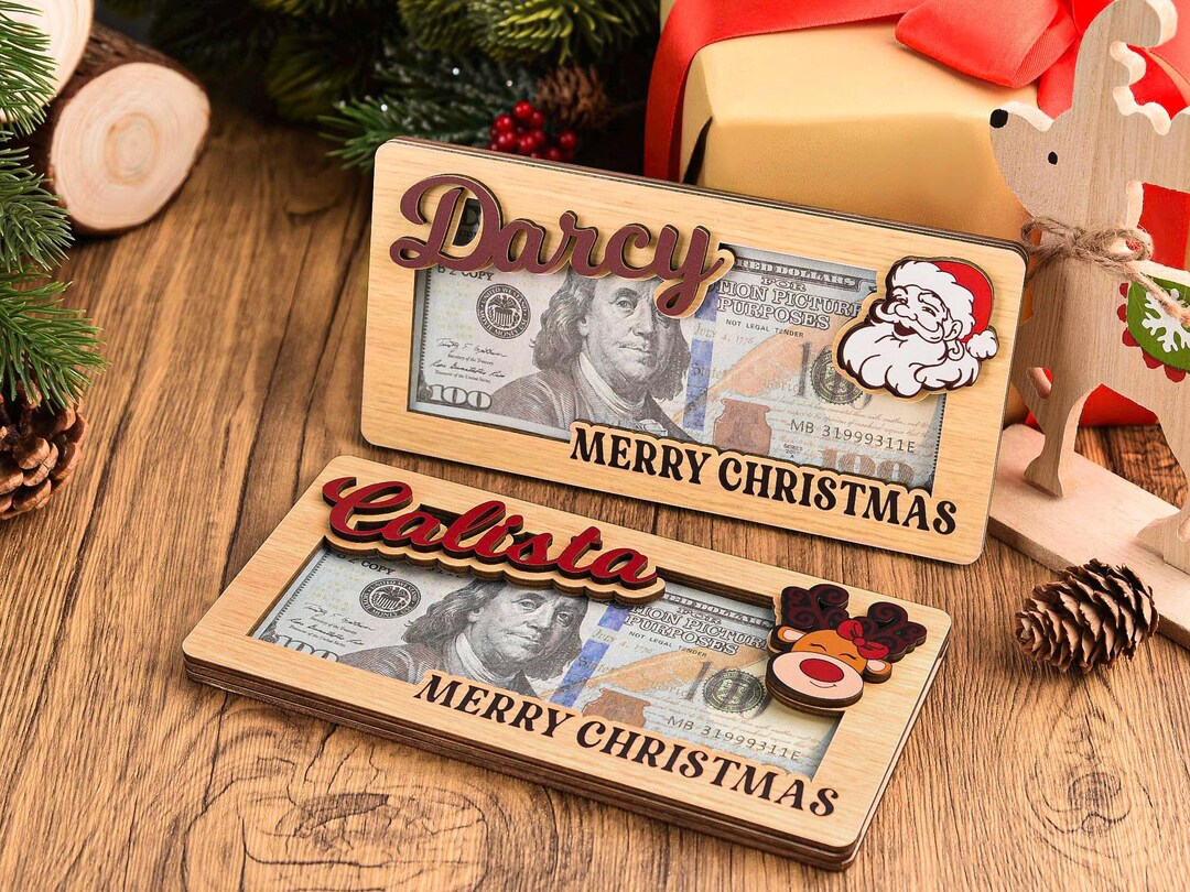 Personalized Christmas Money Holder, Reindeer Santa Bill Holder, A Few ...