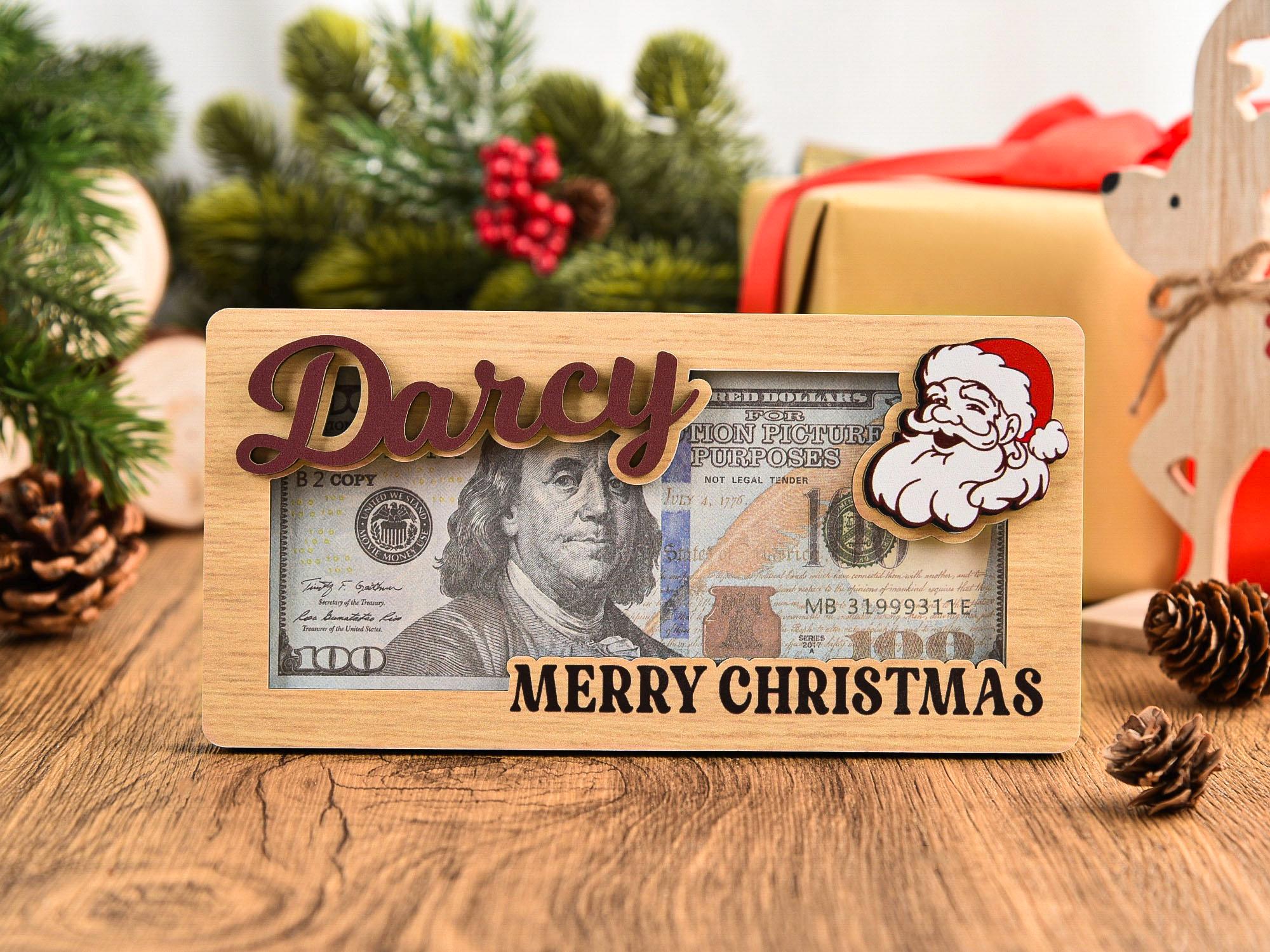 Personalized Christmas Money Holder, Reindeer Santa Bill Holder, A Few ...