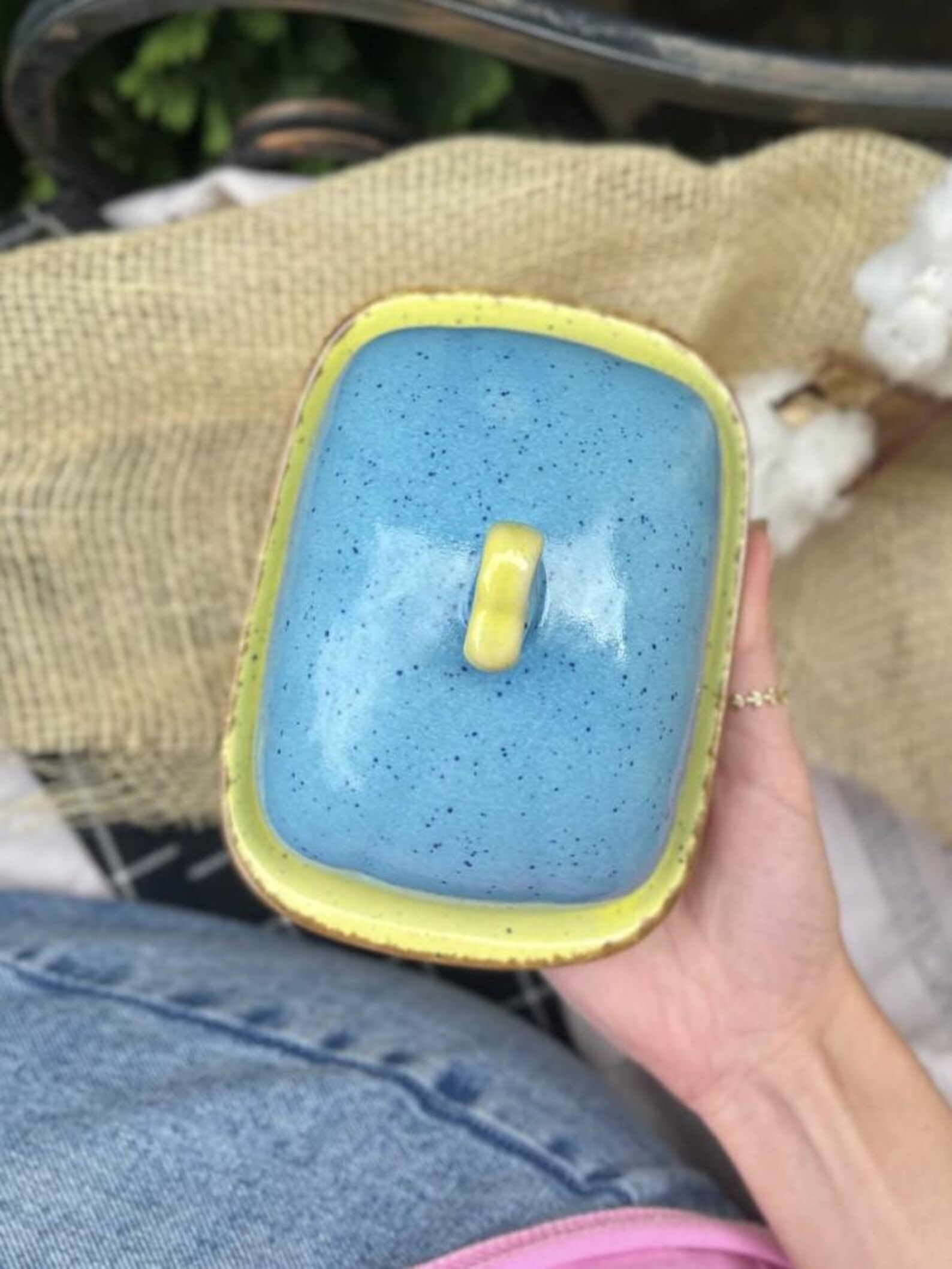 Handmade Ceramic Butter Dish: Rustic Farmhouse Kitchen Decor - Etsy
