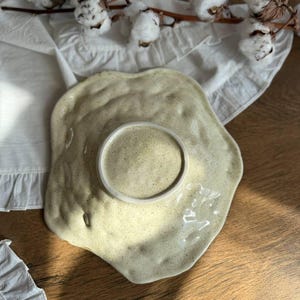 Handmade Ceramic Serving Plate – 25cm Rustic Dinner Plate – Unique ...