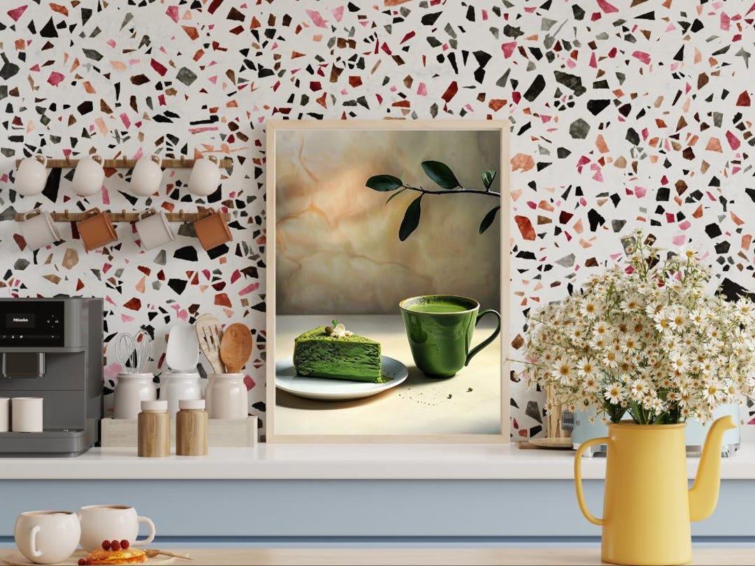 Matcha Aesthetic Digital Print - Cozy Green Tea Wall Art, Minimalist ...
