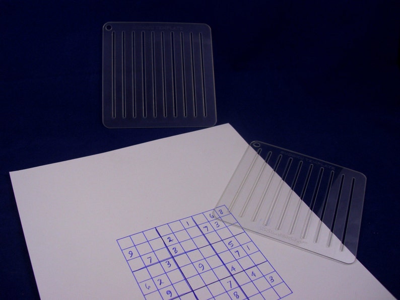 Sudoku Numbrix Tic Tac Toe Puzzle Grid Template Flexible Plastic Set of ...
