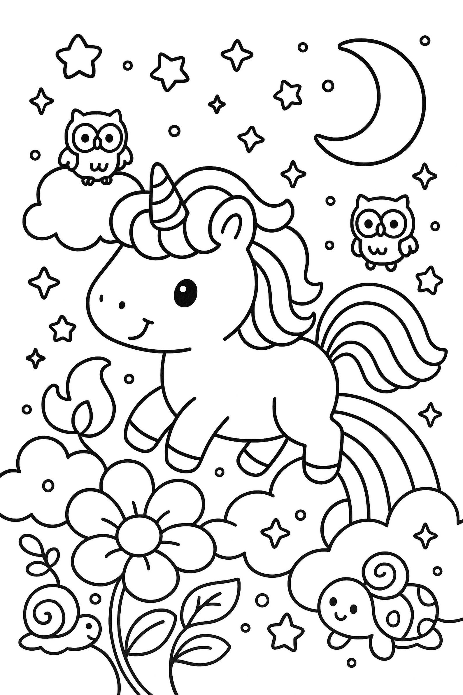 Printable Fantasy Creatures Coloring Book for Kids – 10 Magical Chunky ...