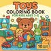 Printable Toys Coloring Book for Kids – 10 Fun and Simple Pages, Chunky ...
