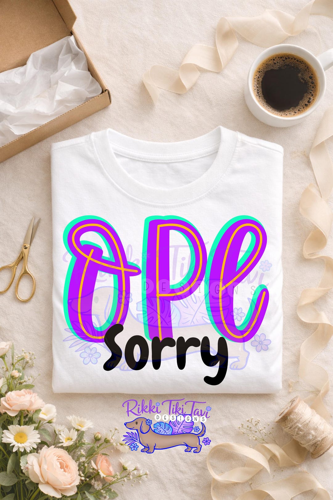 OPE Sorry Neon Retro PNG | Midwest Saying Shirt Design | Digital ...
