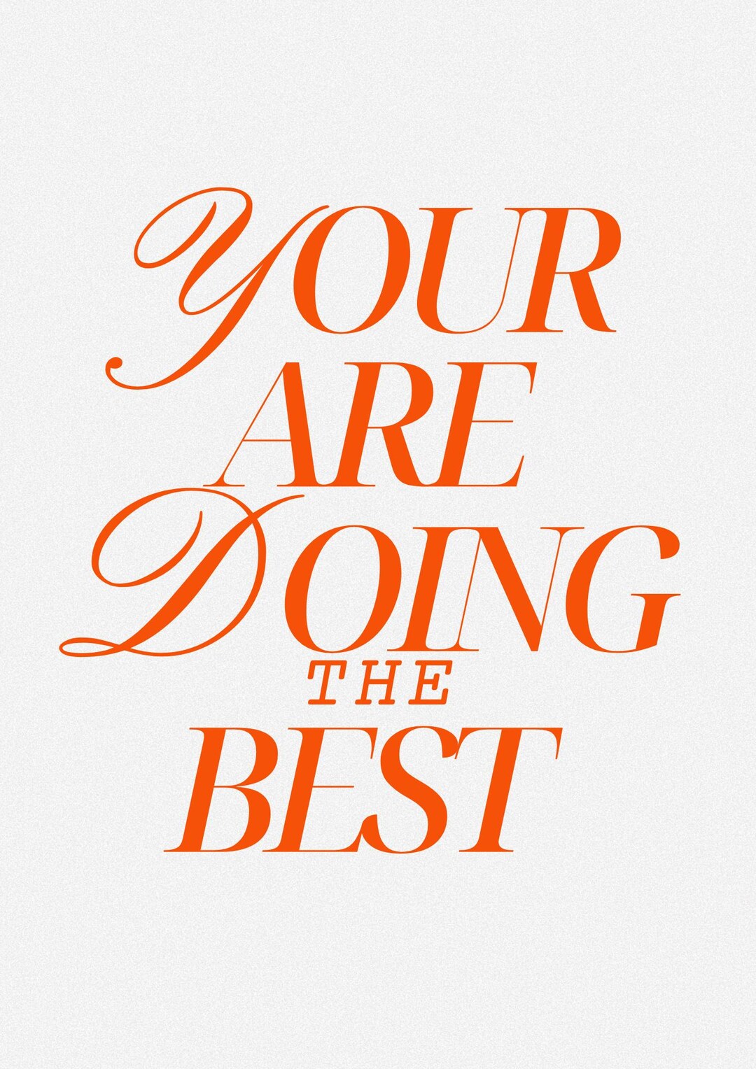 Wall Poster Quote "you Are Doing the Best" - Etsy